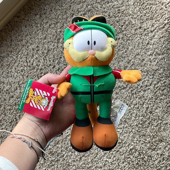 Other | Vintage Garfield Green Red Outfit Plush Russel Stover Christmas ...